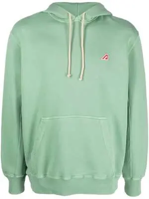 AUTRY Cotton Logo Patch Hoodie - Green