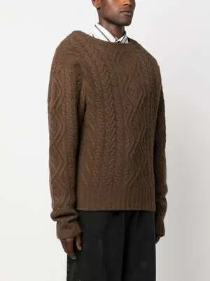 Martine Rose Cable-knit Jumper - Brown