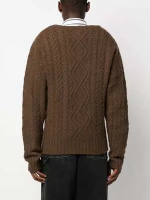 Martine Rose Cable-knit Jumper - Brown