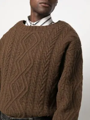 Martine Rose Cable-knit Jumper - Brown