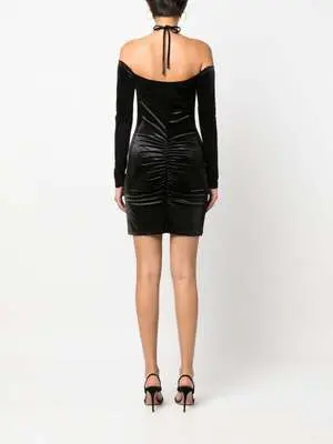 Versace Logo-plaque Cut-out Minidress
