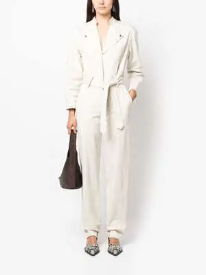 IRO PARIS Press-stud Collar Belted Tapered Jumpsuit