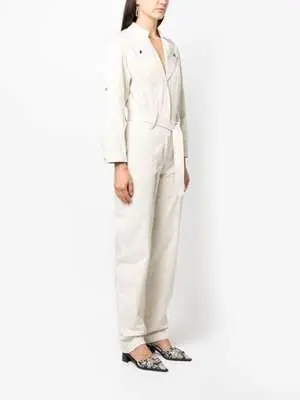 IRO PARIS Press-stud Collar Belted Tapered Jumpsuit