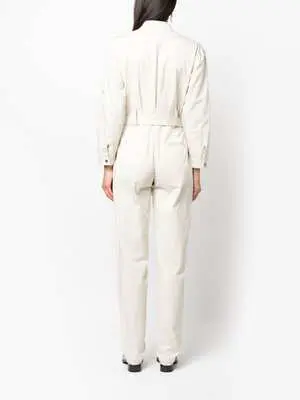 IRO PARIS Press-stud Collar Belted Tapered Jumpsuit