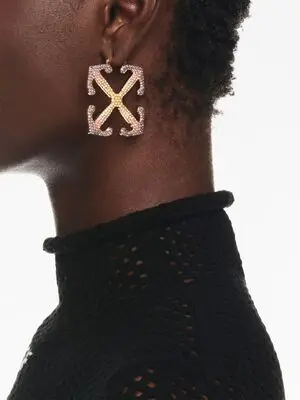 Off-White Degradé Arrow Earrings