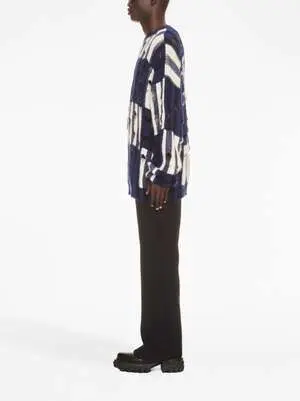Off-White Shibori Distressed Knitted Jumper