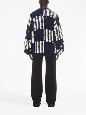 Off-White Shibori Distressed Knitted Jumper