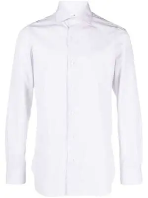 FINAMORE 1925 Striped Long-sleeve Cotton Shirt