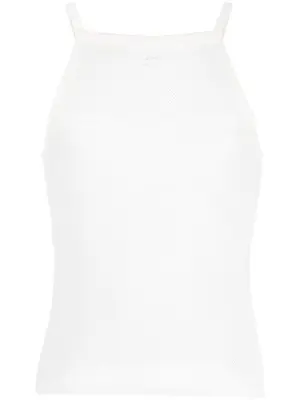 COURREGES Bumpy Contrast Mesh Tank Top