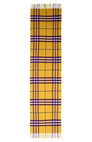 Burberry Giant Check Washed Cashmere Scarf Pear
