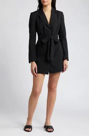 Topshop Long Sleeve Blazer Mini Dress