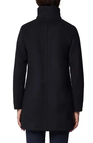 Soia & Kyo Abbi Wool Blend Coat With Quilted Puffer Bib