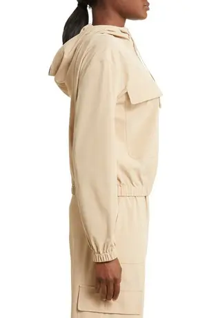 Zella Interval Hooded Utility Jacket - Tan Nomad