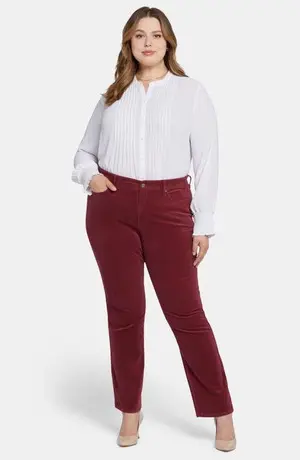 NYDJ Marilyn Straight Leg Jeans - Cranberry Pie