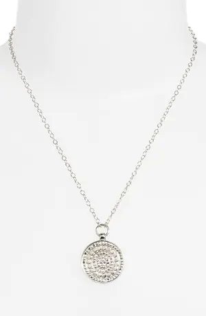 Anna Beck Reversible Two-tone Medallion Pendant Necklace