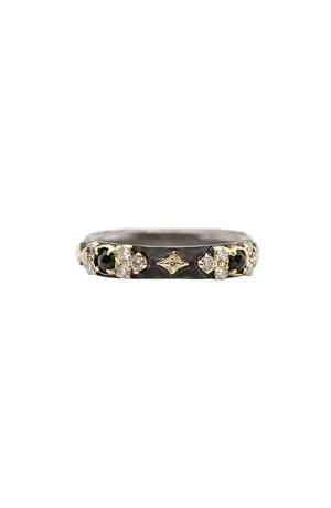 Armenta Old World Diamond & Sapphire Band Ring - Silver