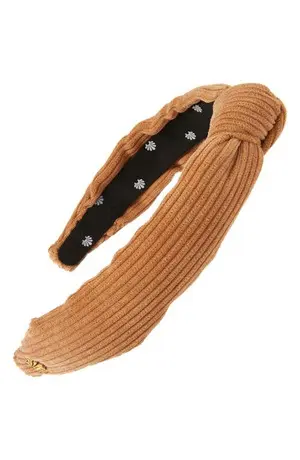 Lele Sadoughi Slim Knotted Corduroy Headband