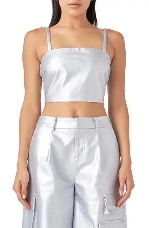 Grey Lab Square Neck Tops