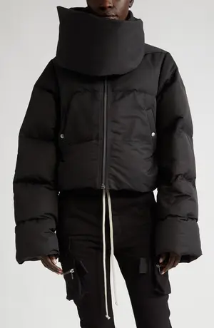Rick Owens Funnel Neck Puffer Jacket