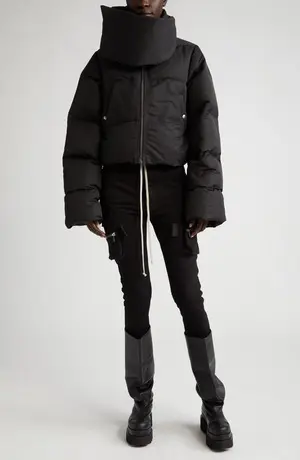 Rick Owens Funnel Neck Puffer Jacket
