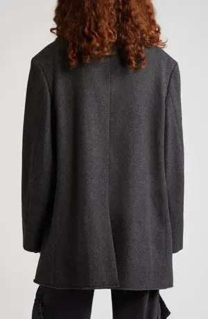 Acne Studios Okilly Wool Blend Herringbone Blazer