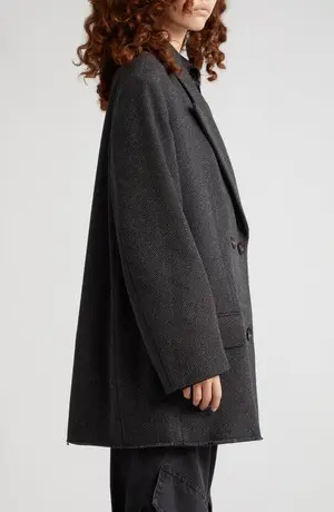 Acne Studios Okilly Wool Blend Herringbone Blazer