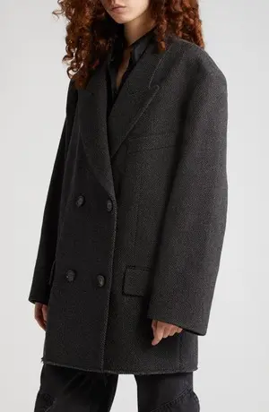 Acne Studios Okilly Wool Blend Herringbone Blazer
