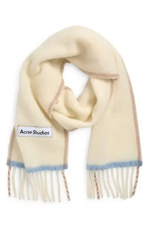 Acne Studios Valley Fringe Scarf - White