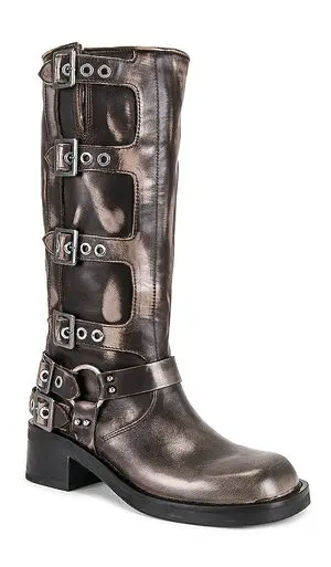 Steve Madden Rocky Boot - Black Distressed