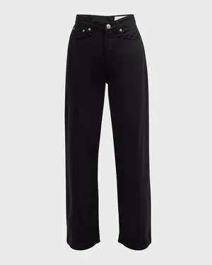 Rag & Bone Featherweight Logan Wide-leg Jeans - Black