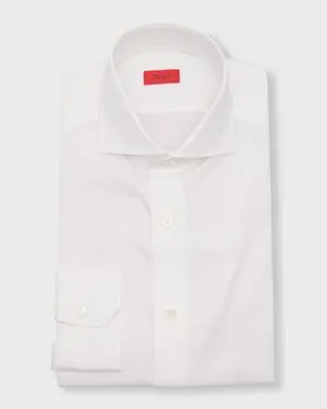 Isaia Cotton Dress Shirt White