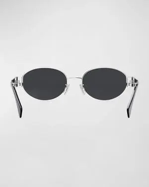 Celine Triomphe Oval Sunglasses - Smoke