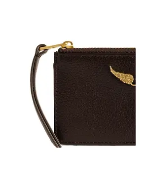 Zadig&Voltaire Zv Grained Leather Card Case - Brownie