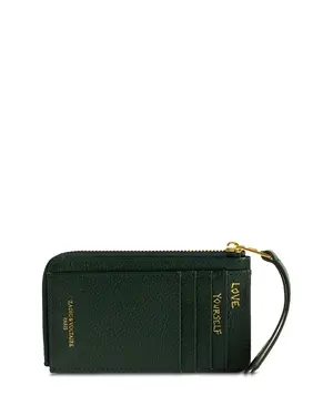 Zadig&Voltaire Zv Grained Leather Card Case - Emerald