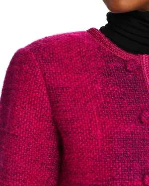 Aqua Tweed Collarless Jacket Exclusive