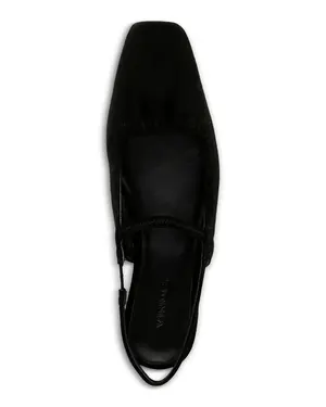 Vince Venice Slingback Flats - Black Suede