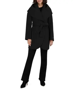 Tahari Marilyn Belted Coat - Black