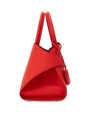 FERRAGAMO Medium Hug Handbag - Flame Red/silver