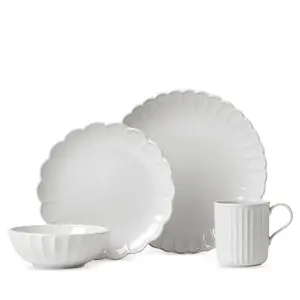 LENOX French Perle Scallop 4 Piece Place Setting - White