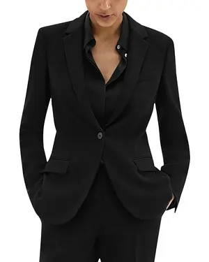 Theory Admiral Crepe Staple Blazer - Black