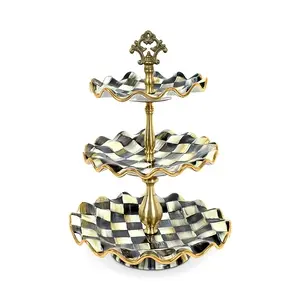 MACKENZIE-CHILDS Courtly Check Three-tier Sweet Stand - Multi