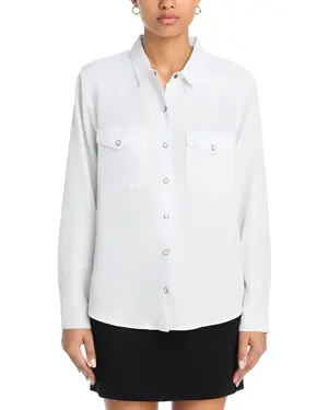 Aqua Western Denim Shirt Exclusive - White