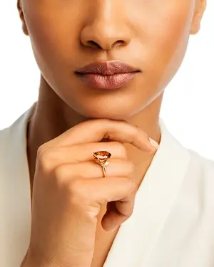 Bloomingdale'S Citrine And Diamond Accent Ring