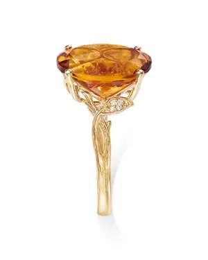Bloomingdale'S Citrine And Diamond Accent Ring