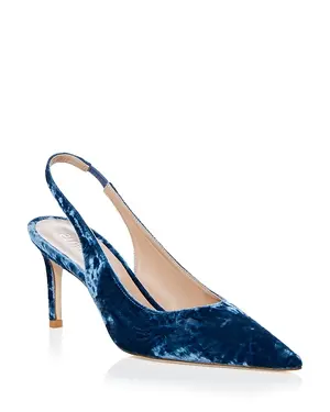 STUART WEITZMAN Pointed Toe 75 Slingback High Heel Pumps