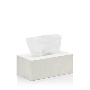 PIGEON AND POODLE Callas Rectangular Tissue Box - White
