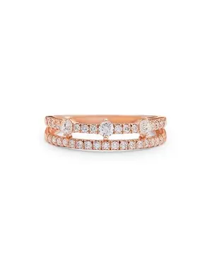Bloomingdale'S Diamond Double Row Ring 0.48 Tcw