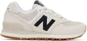 NEW BALANCE New Balance White & Black 574 Sneakers - White/black