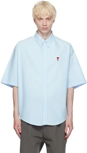 AMI Paris AMI Paris Blue Ami De Cœur Shirt - Sky Blue/450