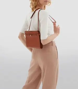 VALEXTRA Leather Brera B-tracollina Cross-body Bag